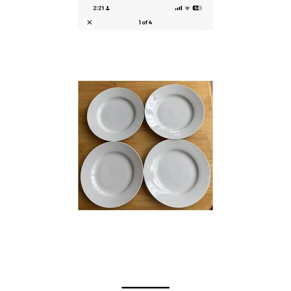 Pottery Barn | Dining | Pottery Barn Great White Ceramic Dinner Plates ...